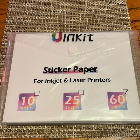 uinkit | Office | Sticker Paper For Inkjet And Laser Printer | Poshmark